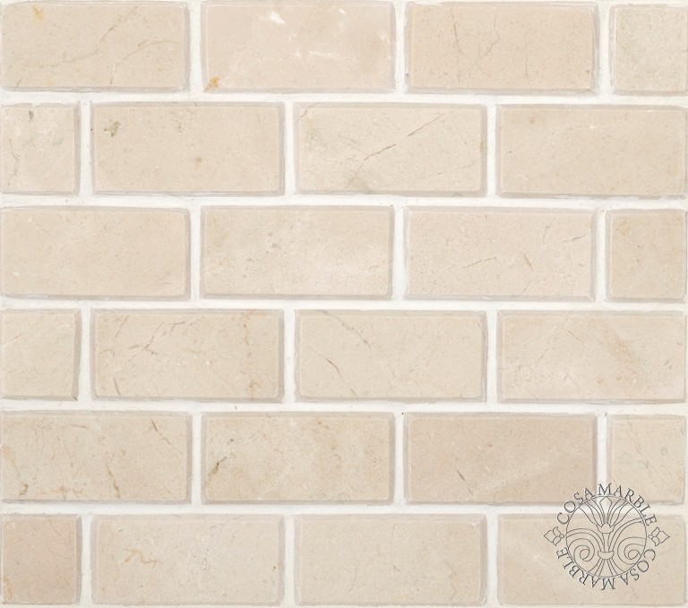 Where to buy Crema Marfil Pillowed Bricks, Marble tile by Cosa Marble.
