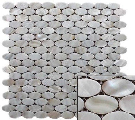 Oval - glass tile Shellstone collection by Cobsa in Stamford, CT - Lima Ceramic Tile