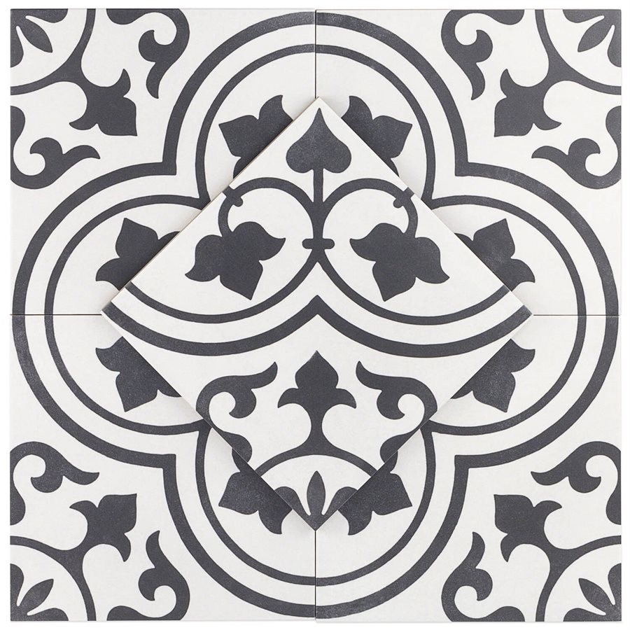 HAVANA WHITE ORNATE 9X9 - porcelain tile Havana collection by Soho ...