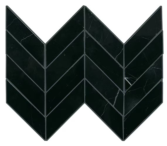 Nero Marquina Chevron - stone tile Pietra Divina collection by DalTile ...