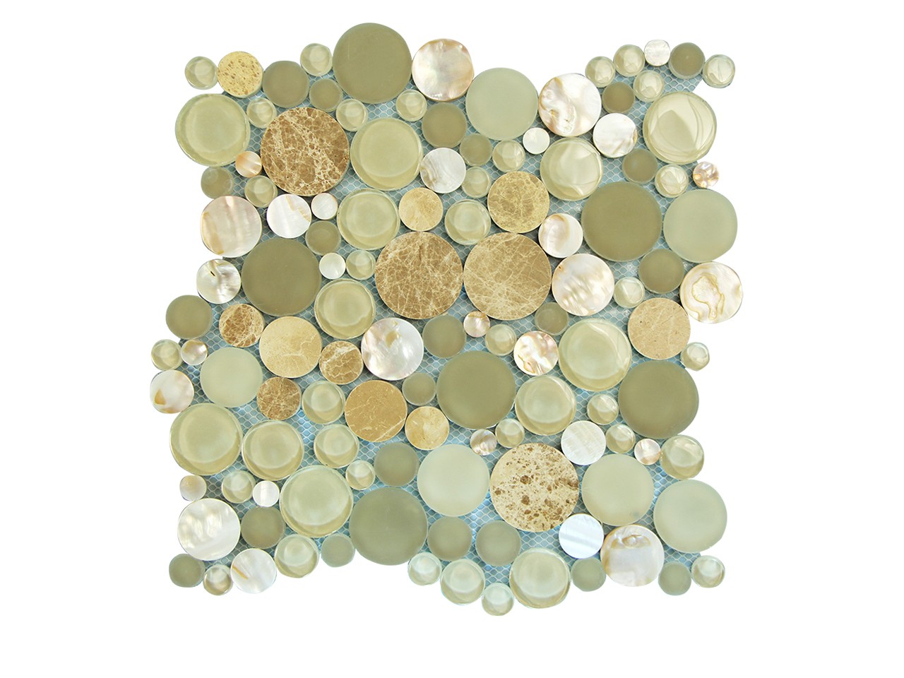 Buy Agata Circle glass tiles by Akua Mosaics. Bakersfield, CA - Bill ...
