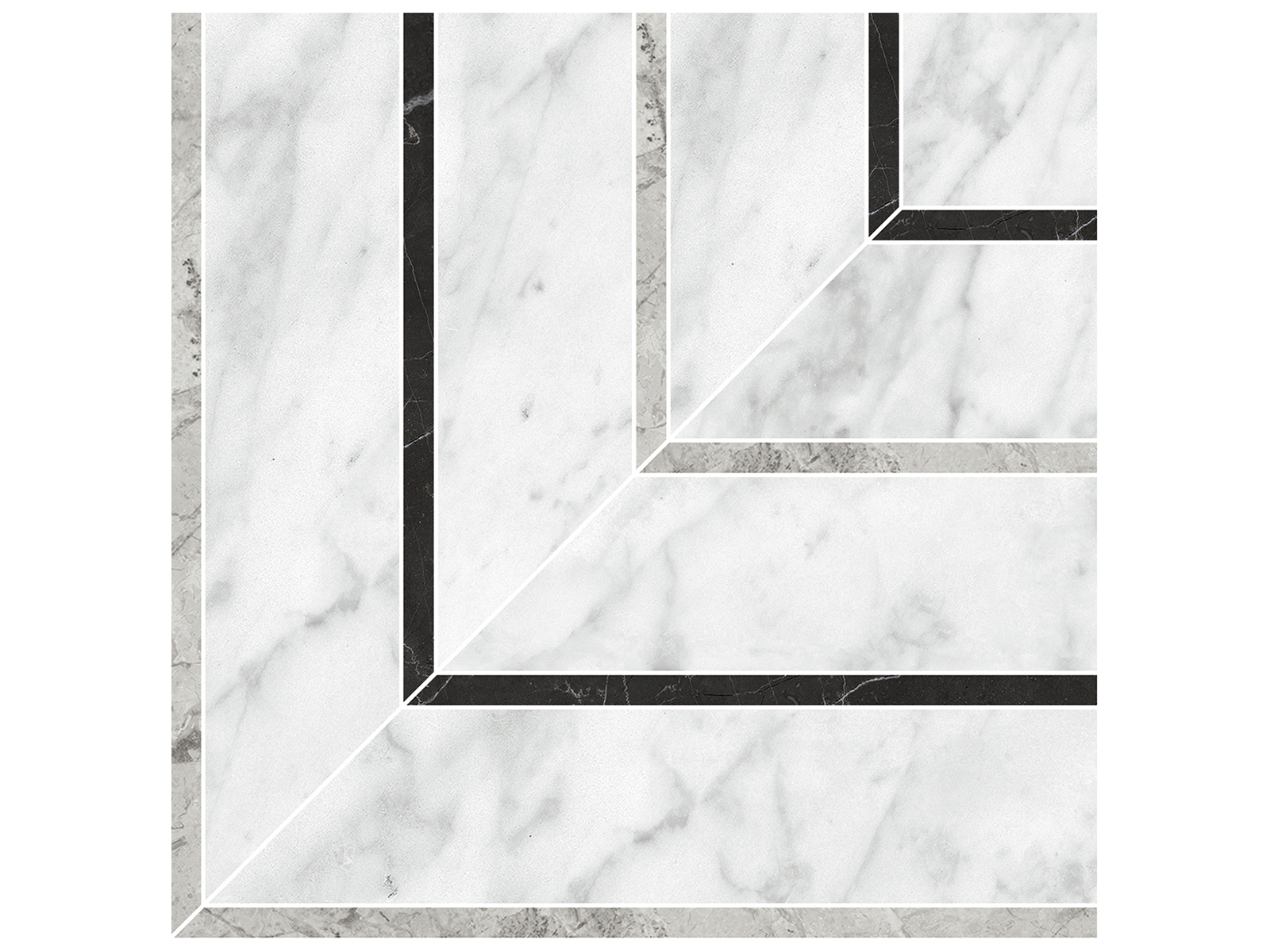 Carrara Gioia Picco Mosaic - porcelain tile La Marca, Carrara Gioia ...