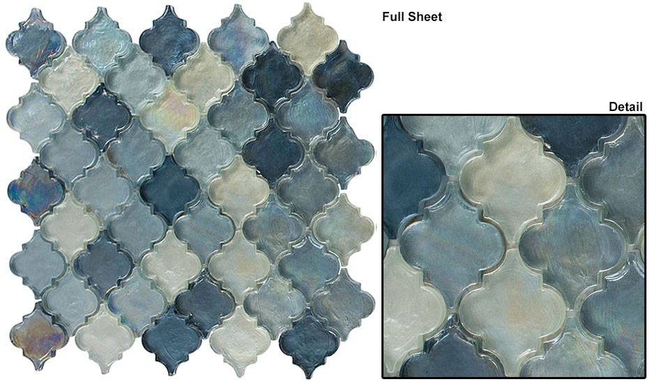 Heavenly Lagoon - glass tile Dentelle collection by Glazzio Tile in ...
