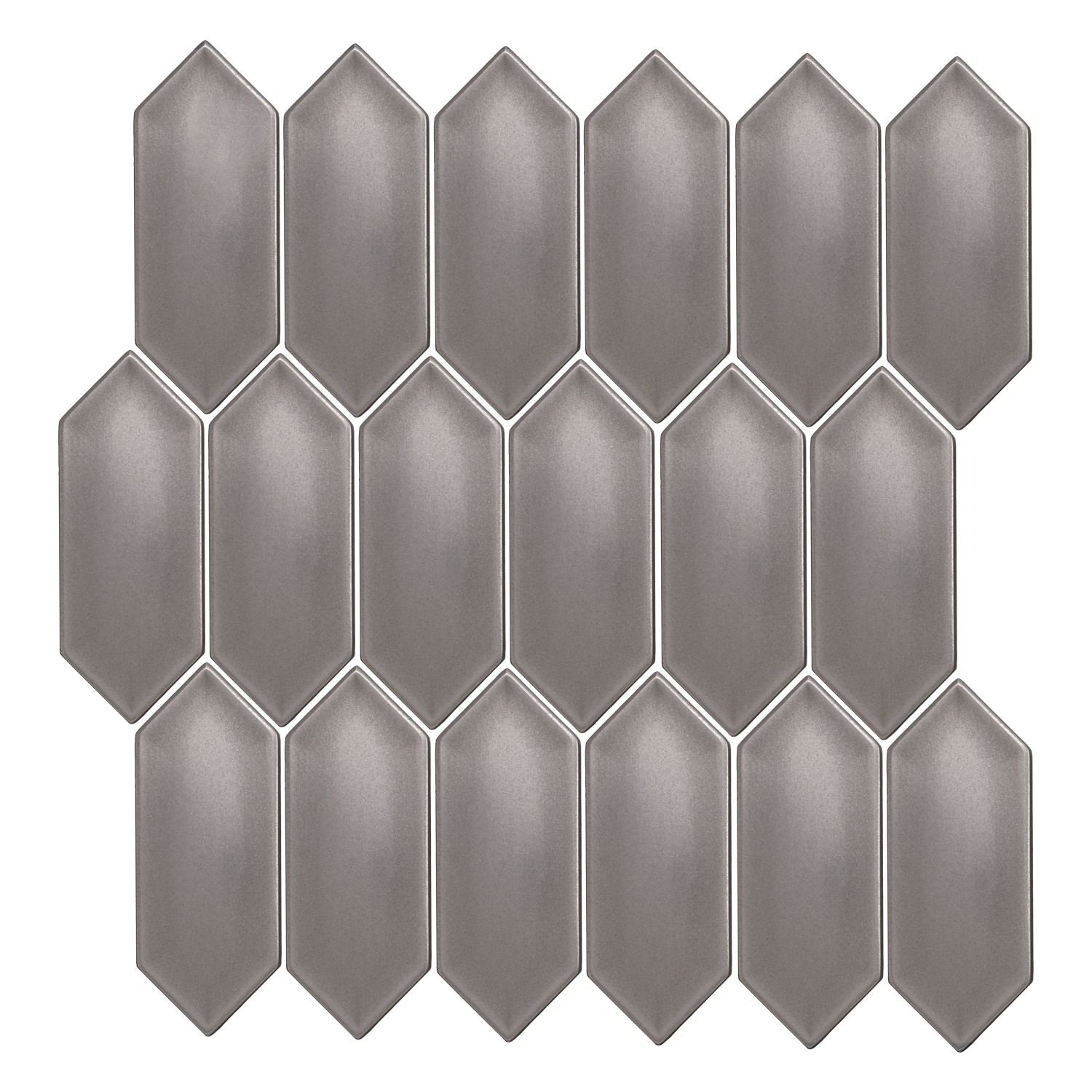 Picket Mosaic Brushed Nickel - metal tile Soho Pencil collection by ...