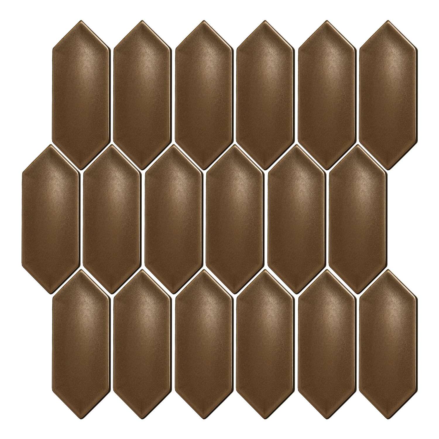 Picket Mosaic Bronze - metal tile Soho Pencil collection by QuesTech in ...