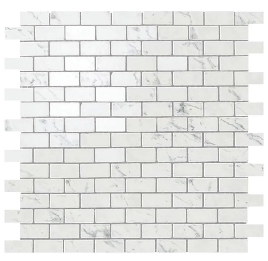 Marvel Stone Carrara Pure 12x12 Mosaico Burattoto - porcelain tile ...