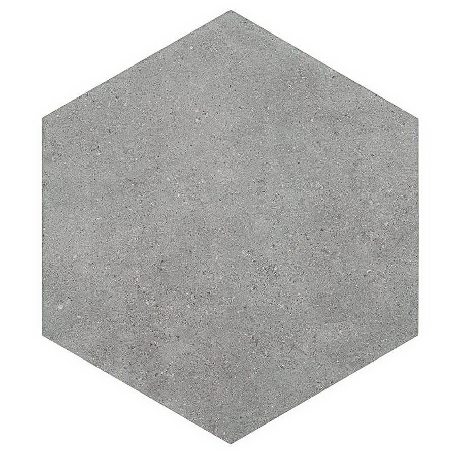 CEMENT GRAPHITE 12.5 HEX - porcelain tile Piaka collection by Soho ...