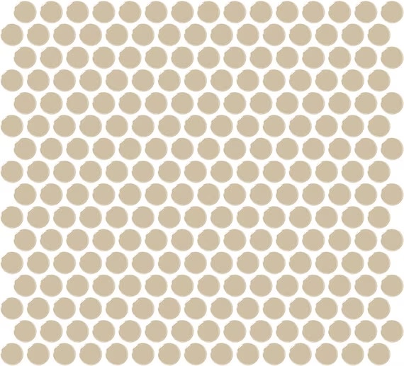 Urban Putty Penny Rounds - ceramic tile Color Wheel Mosaic collection ...