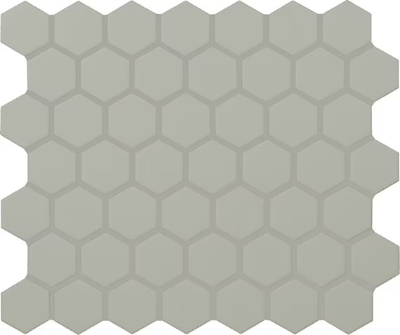 Matte Desert Gray Hexagon - ceramic tile Color Wheel Mosaic collection ...