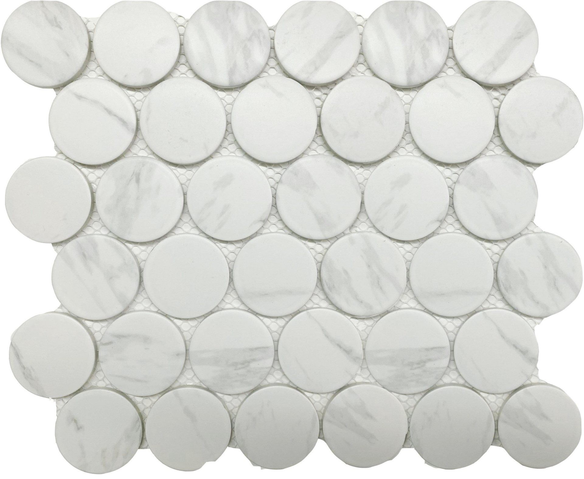 Carrara Matte Dots Mosaic - porcelain tile CC Mosaics Plus collection ...