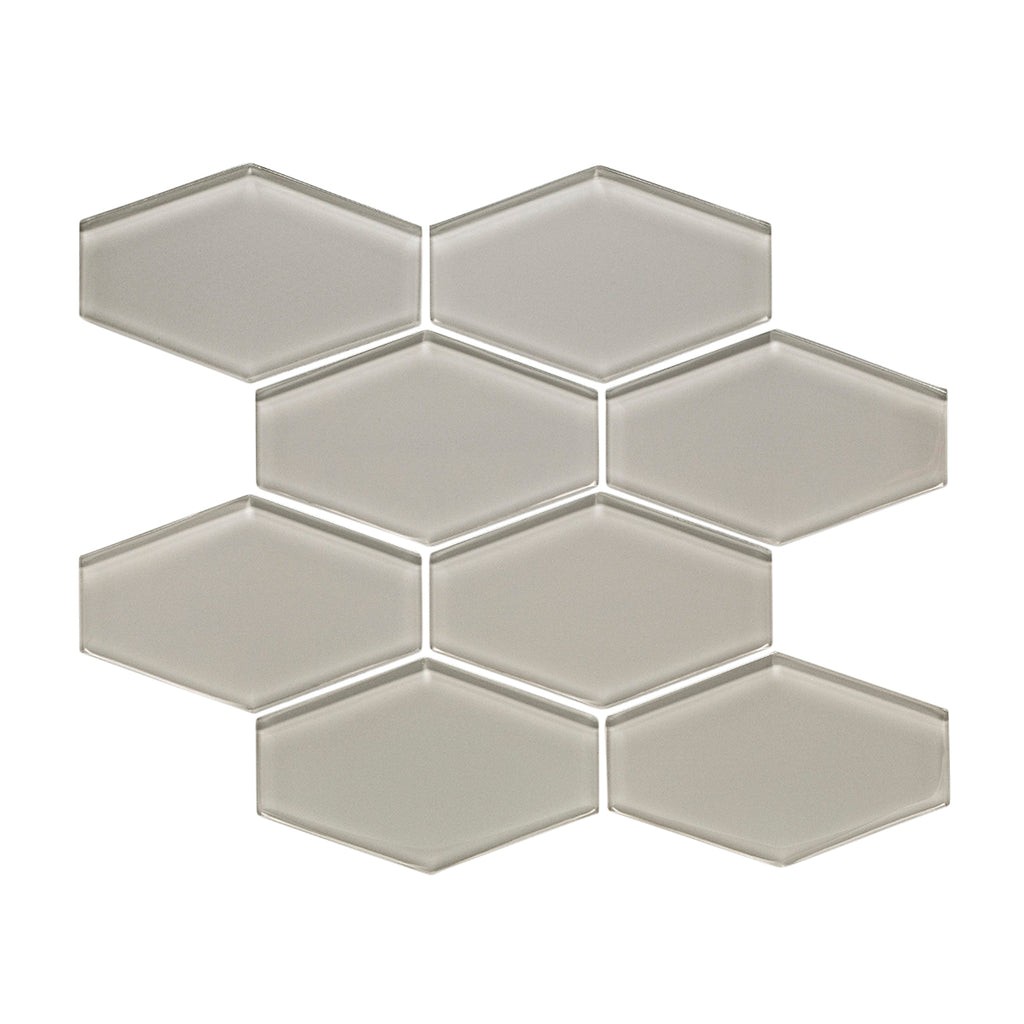 Where to buy Elongated Hexagon Tule Gloss, Glass tile by Island Stone.