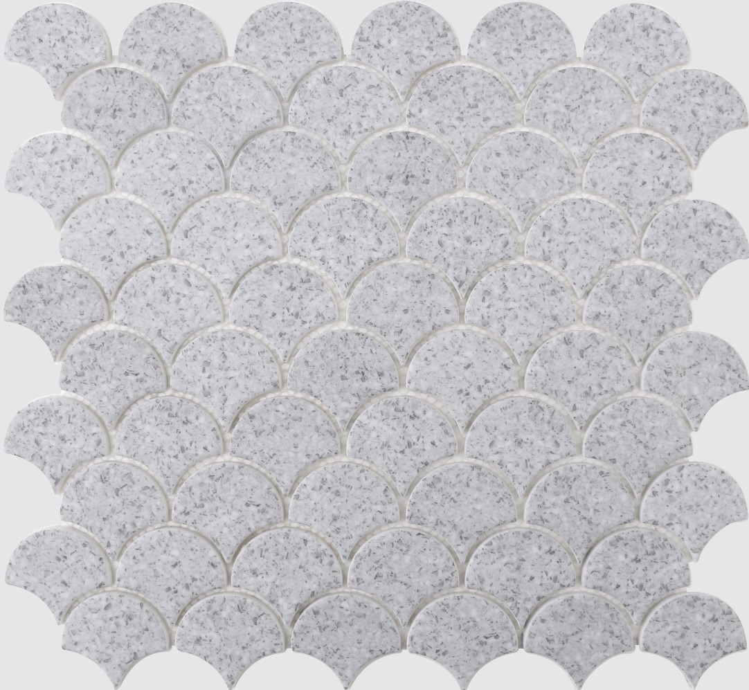 Terrazzo Scales Gray Mosaic - stone Rockart collection by Roca Tile in ...