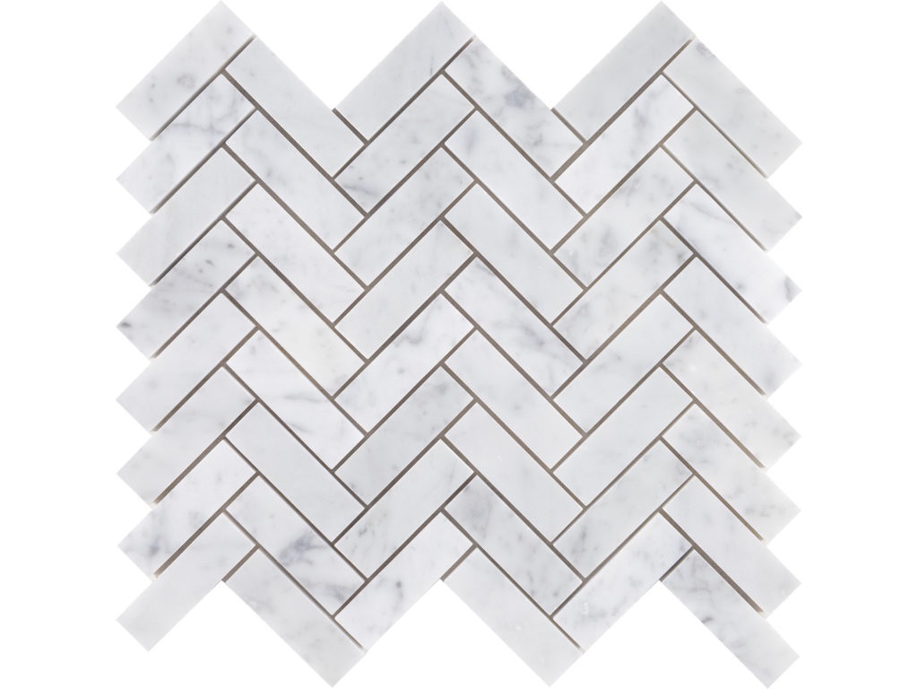 Where to buy White Carrara Herringbone Honed, Mosaic tile by Interceramic.