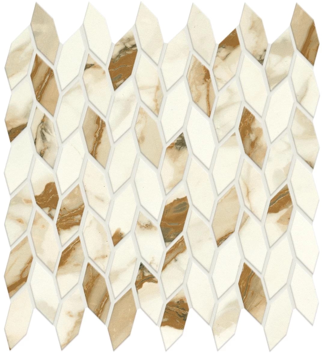 Calacatta Imperiale Mosaico Twist Silk - mosaic tile Marvel Shine ...