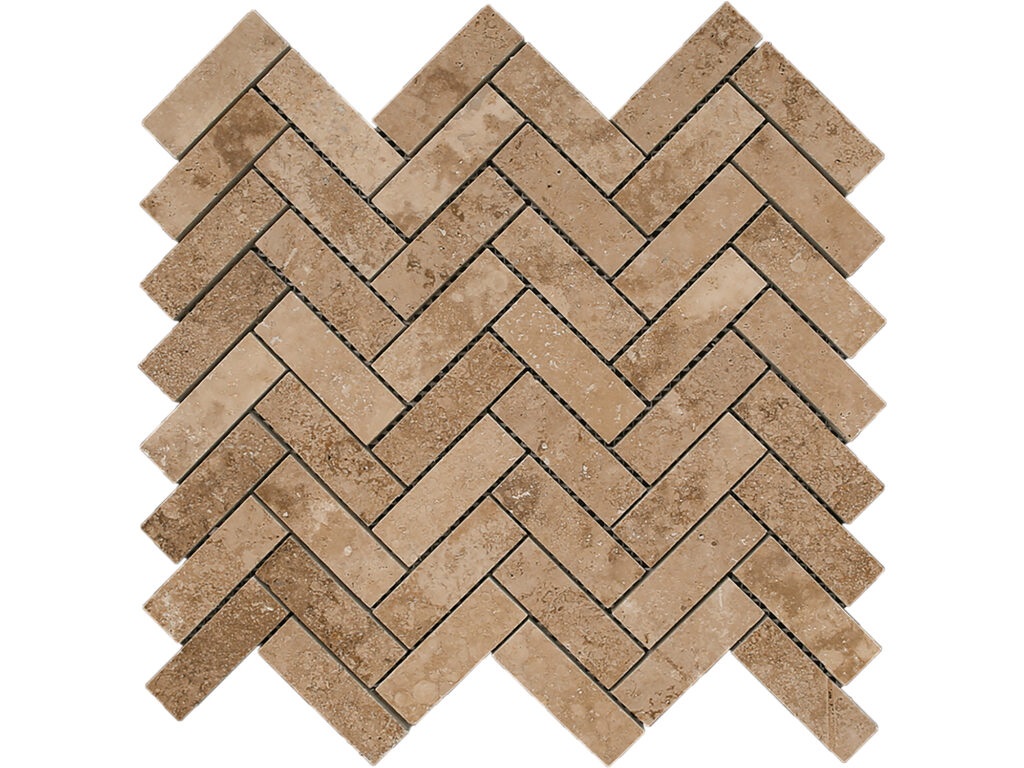 Where to buy Travertino Caramel Herringbone Mosaic Tumbled, Mosaic tile ...
