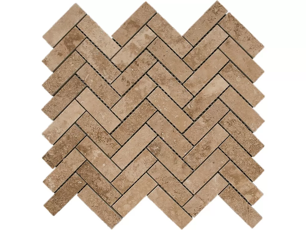 Where to buy Travertino Caramel Herringbone Mosaic Tumbled, Mosaic tile ...