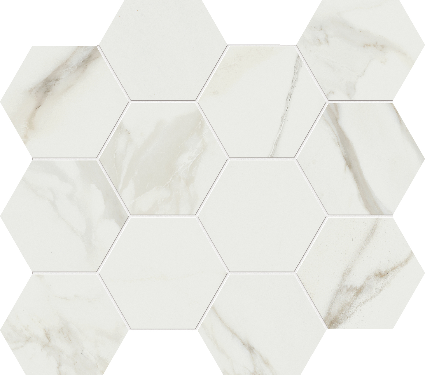 Hex Calacatta Gold - mosaic tile Muse 2.0 collection by Unicom Starker ...