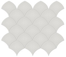 Halo Grey Scallop mosaic - porcelain tile Soho collection by Florida ...