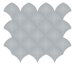 Cloud Blue Scallop mosaic - porcelain tile Soho collection by Florida ...