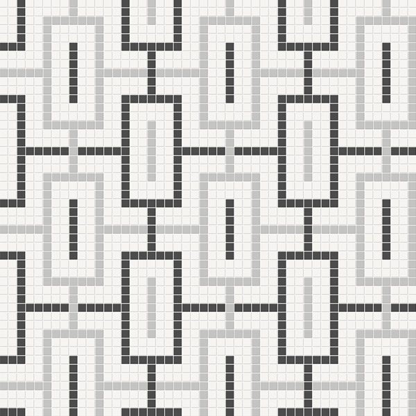 Midnight Blend Chain pattern mosaic - porcelain tile Soho collection by ...