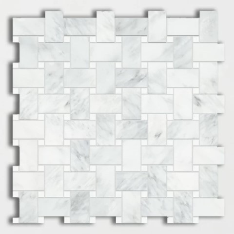 Calacatta Bella Honed Basket Weave Marble Mosaic - marble stone ...