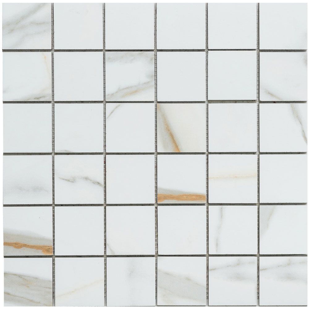 Calacatta Gold Porcelain Matte Mosaic - porcelain tile Calacatta Gold ...
