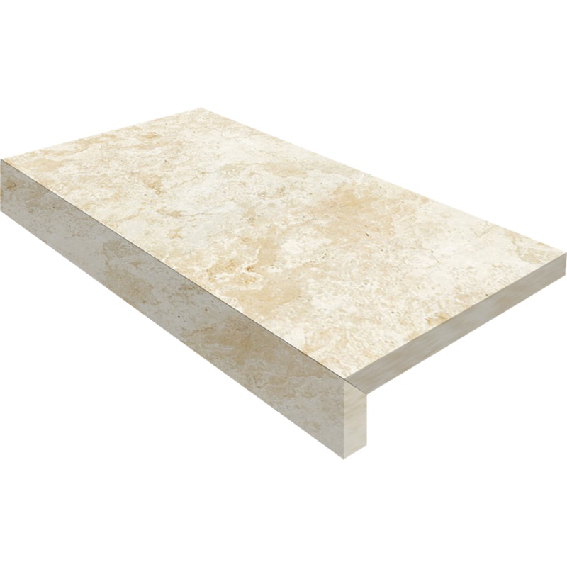 Where to buy L-Shape Mitered Coping: Ivory Travertine, Porcelain tile ...