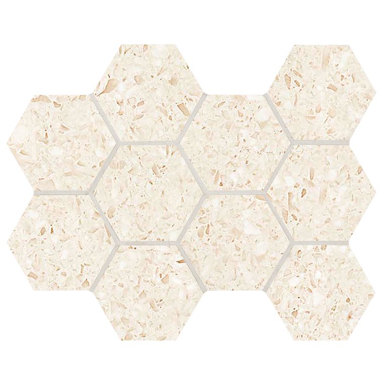 Terrazzo Cream Hex - porcelain tile Terrazzo collection by Arizona Tile ...