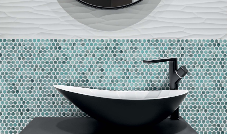 Where to buy Aqua Penny, Glass tile by Cobsa.