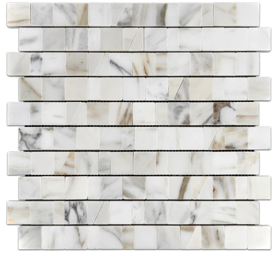 Calacatta Gold 1 1/4 Random Broken Joint Mosaic - marble stone Random ...