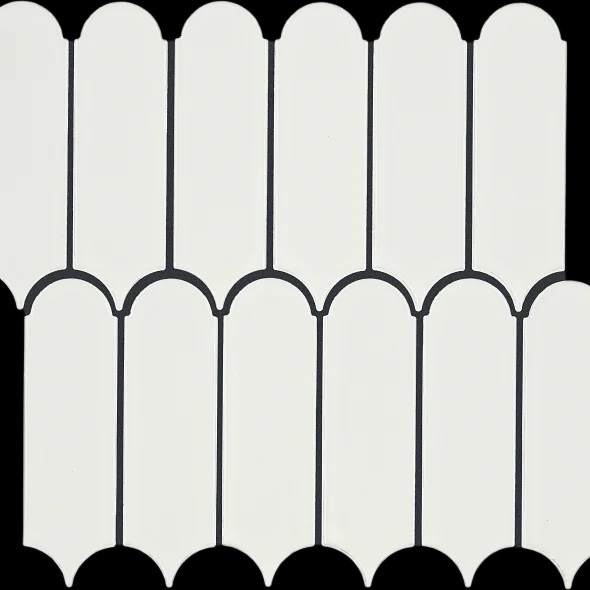 Where to buy Simple White Elongated Fan, Ceramic tile by Shaw Floors.