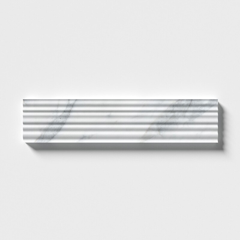 Calacatta Gold Royal Honed Thin Fluted Marble Tile - marble tile Thin ...