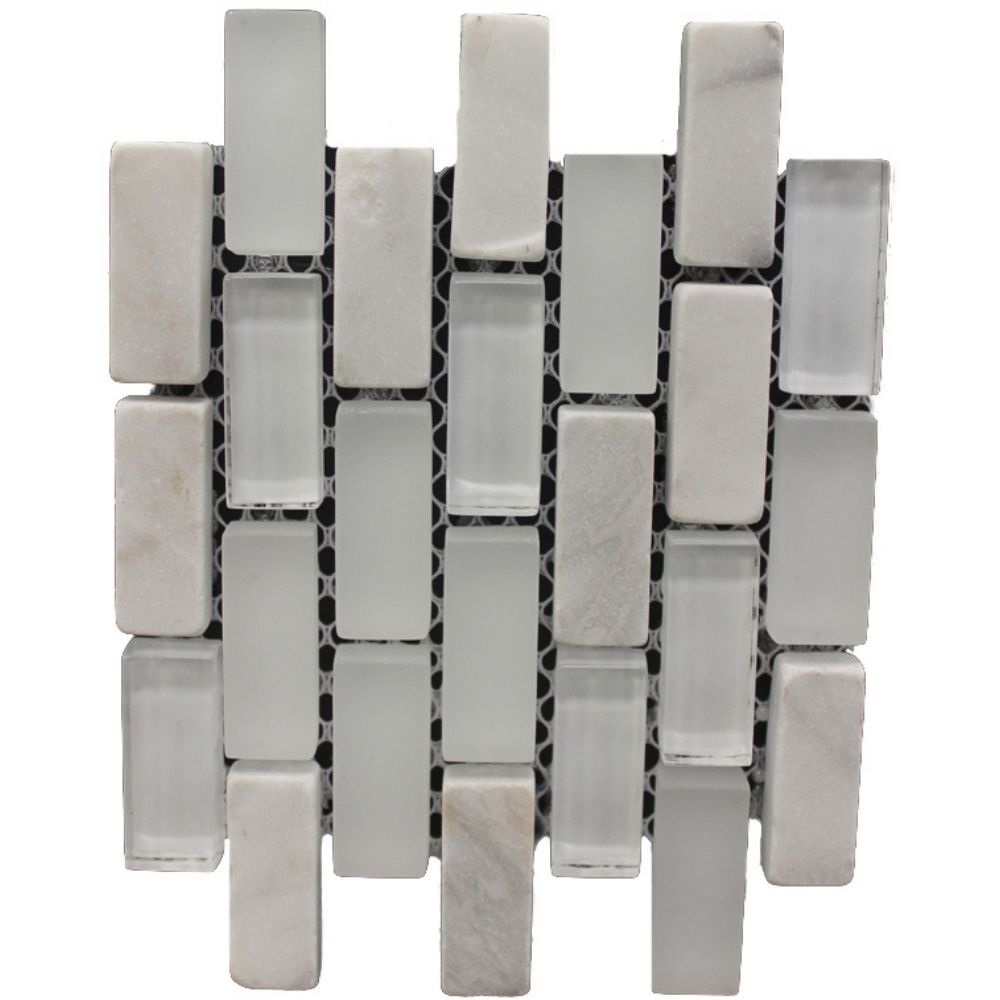 Surf Brick Mosaic Multi-Texture - glass tile Kismet collection by ...