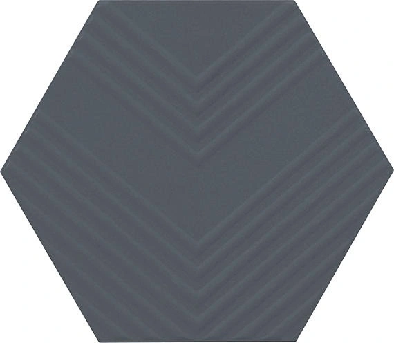 Indigo Hexagon Ripple Mix - ceramic tile Rhyme and Reason collection by ...